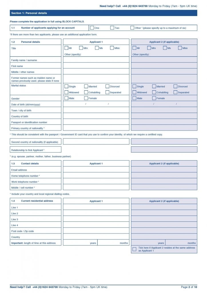 Free Standard Bank Personal Account Application Form PDF Template Free Standard Bank Personal Account Application Form PDF Template